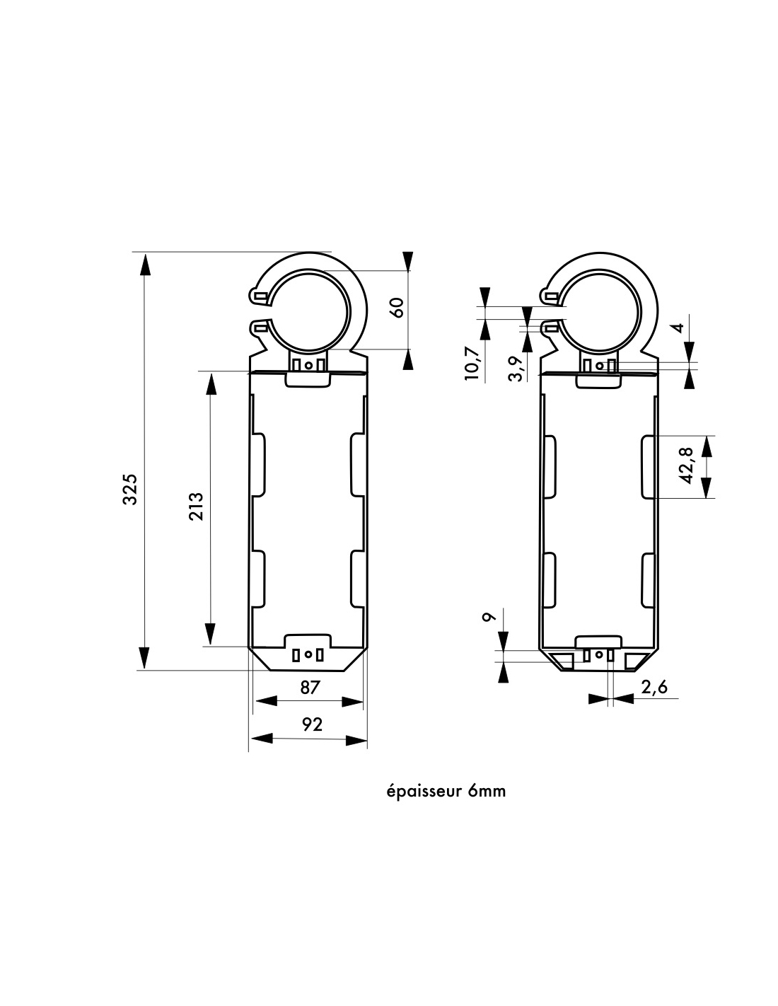 Support tag echaffaudage avec étiquette 92 x 325mm | Thirard
