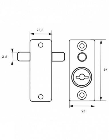 Verrous de fenêtre VERROU DE FENETRE à tige - Thirard
