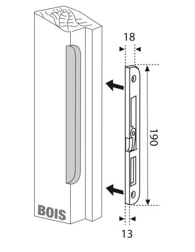 Gâche auxiliaire à verrouillage automatique - Thirard