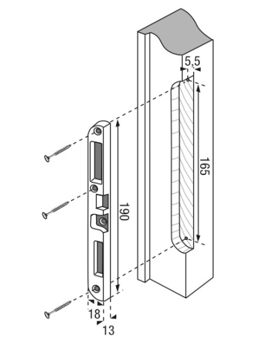 Gâche auxiliaire à verrouillage automatique - Thirard